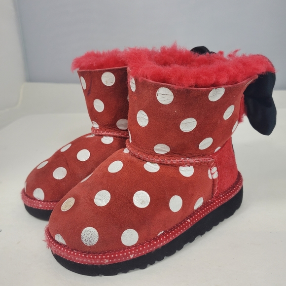 UGG | Shoes | Ugg X Disney Toddler Minnie Mouse Boot Red Black Polka ...